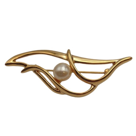 Vintage | Jewelry | Vintage Napier Susan Caplan Gold Caged Faux Pearl ...